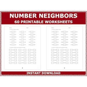 Number Neighbors Worksheets. Missing Numbers Printable Worksheets ...