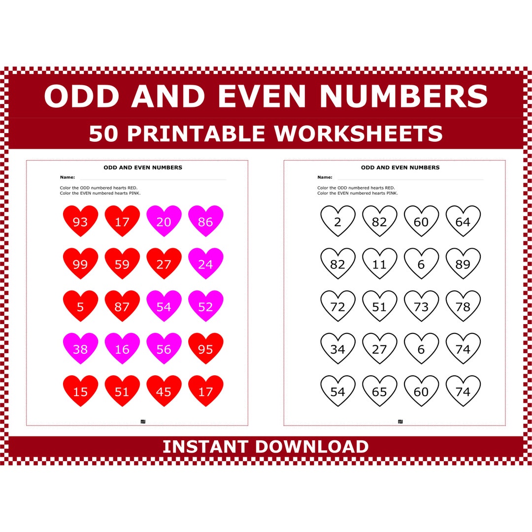 Odd Numbers and Even Numbers. Odd and Even Numbers Worksheets. Learn ...