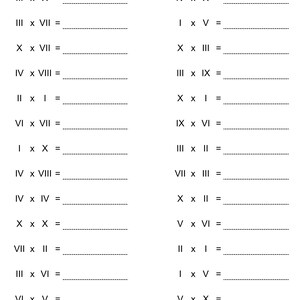 Multiplication Using Roman Numerals. Multiplying Roman Numerals ...