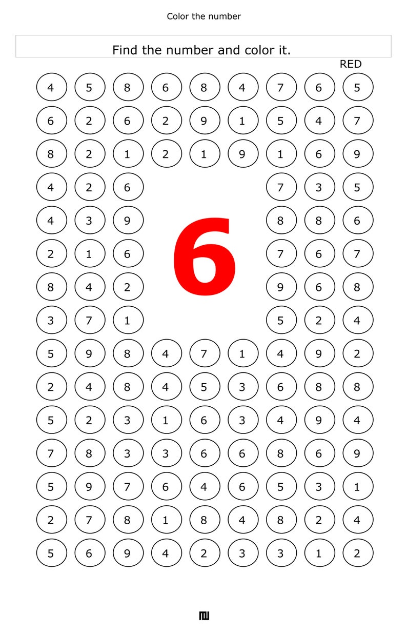 Find the Number and Color It BUNDLE Pack (easy, Medium, Hard Difficulty ...