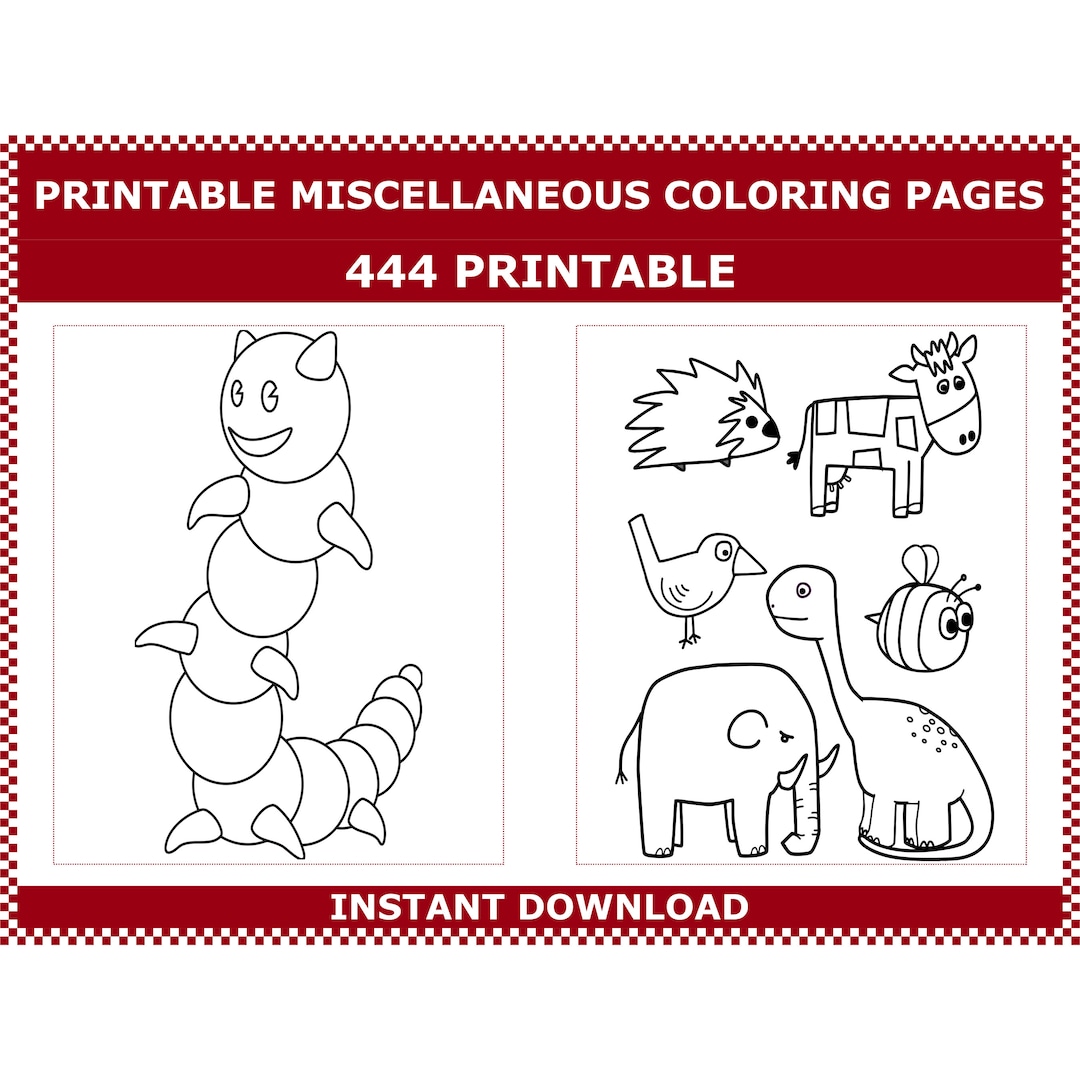 Printable Coloring Pages for Kids. 444 Pages. Assortment of Printables ...