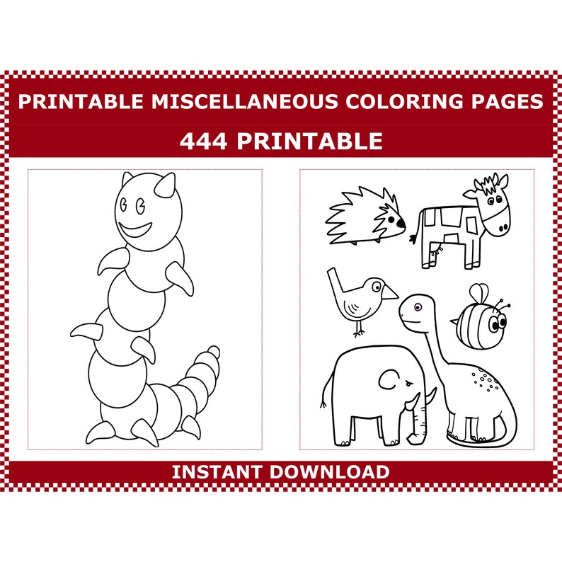 Printable Coloring Pages for Kids. 444 Pages. Assortment of Printables ...