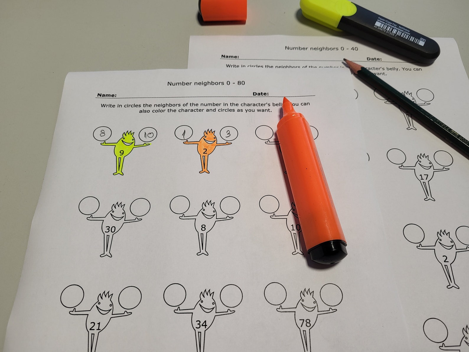 Number Neighbors Before and After Number Sequence. What Comes Before ...