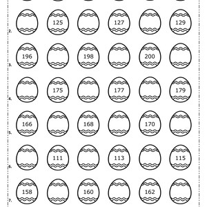 Skip Counting by 1s From 100 to 999. Missing Numbers Easter Activity ...