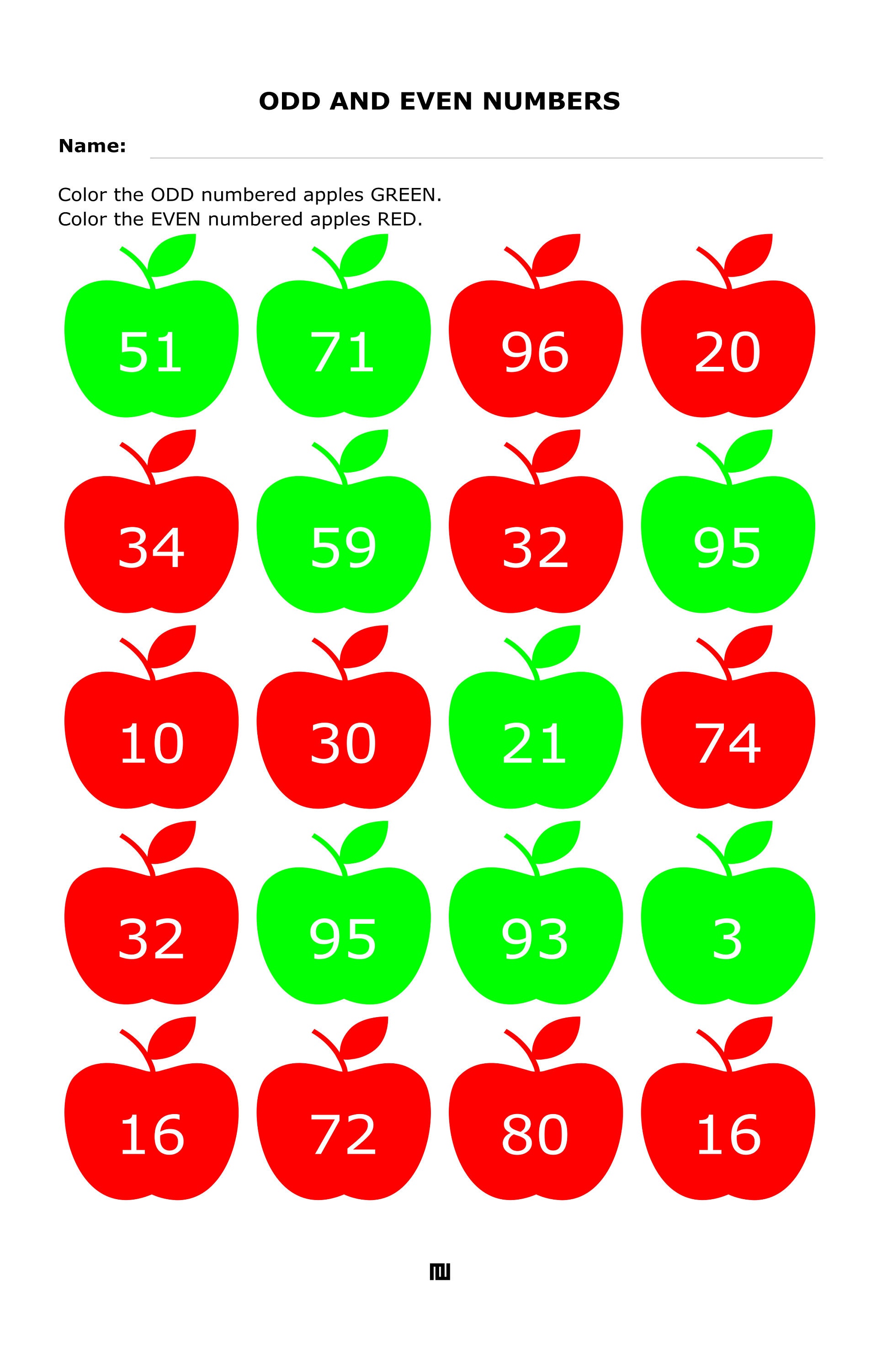 Odd and Even Numbers Math Digital Worksheets Bundle Pack. Activity of ...