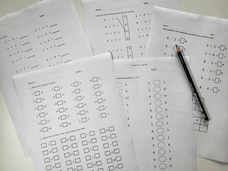 Educational Worksheets. Perfect Bundle for Toddlers and Kids. Compare ...