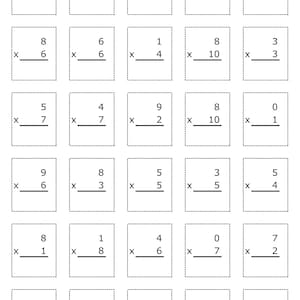 Basic Multiplication Fact Worksheets for Grade 3 and Grade 4 That ...