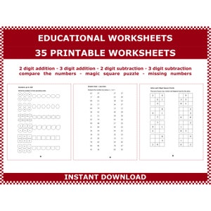 Math Worksheets Printable With Addition and Subtraction. Educational ...