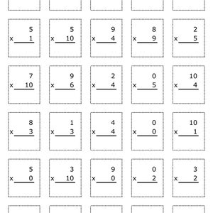 Basic Multiplication Fact Worksheets for Grade 3 and Grade 4 That ...