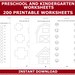 Preschool and Kindergarten Bundle Printable Worksheets. 200 Pages ...