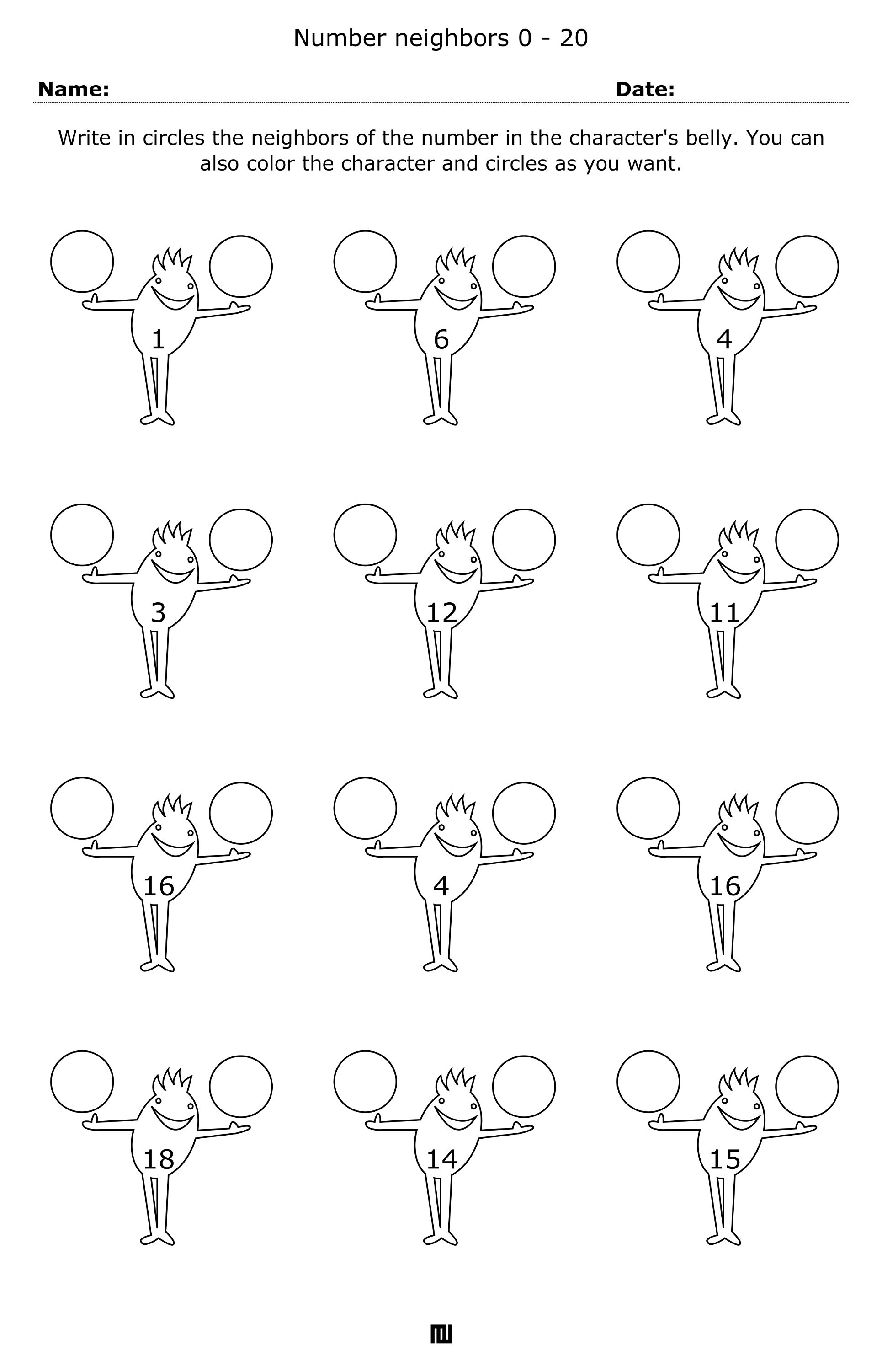 Number Sequencing: Identifying What Comes Before and After Missing ...