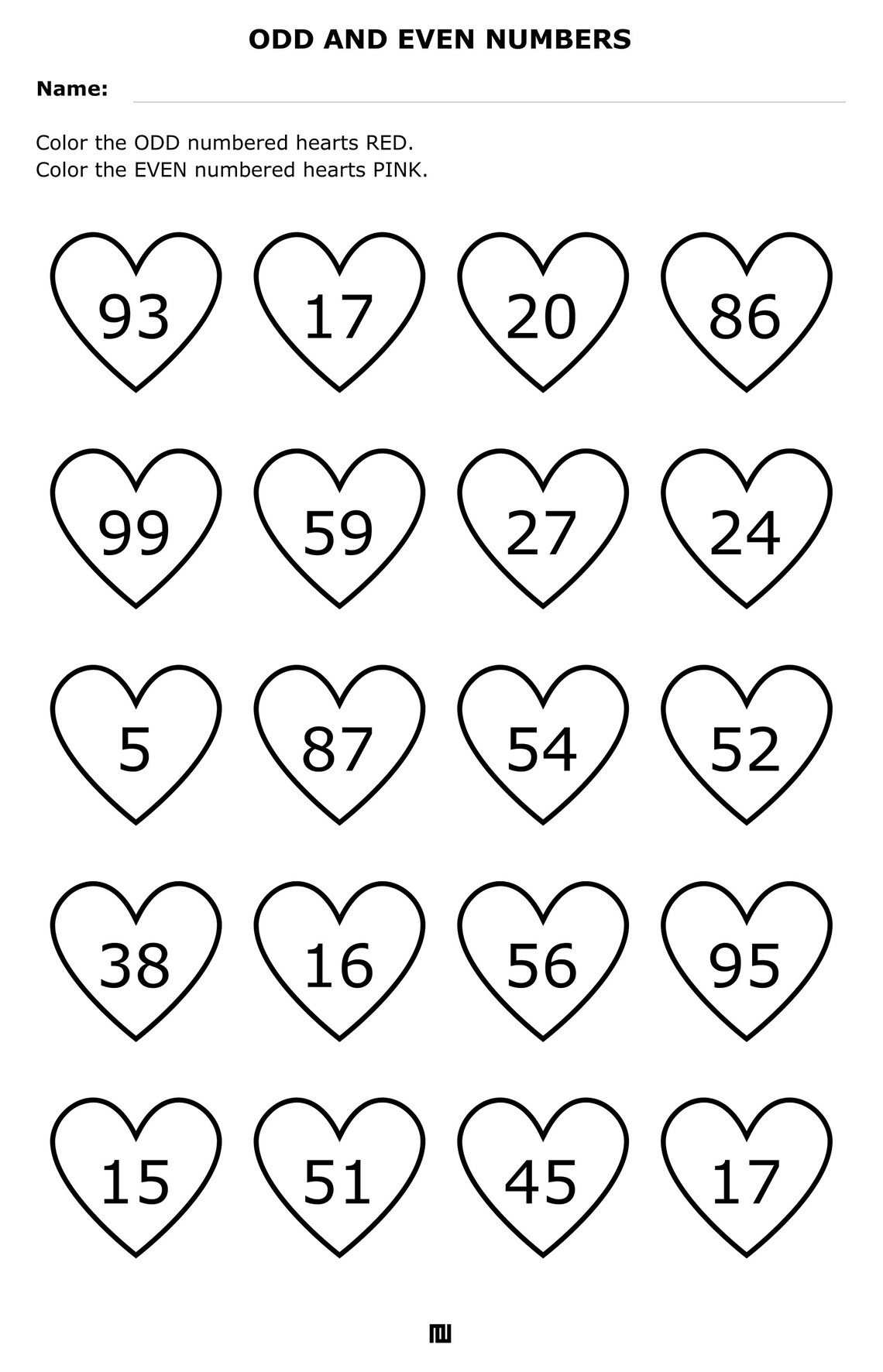 Odd Numbers and Even Numbers. Odd and Even Numbers Worksheets. Learn ...