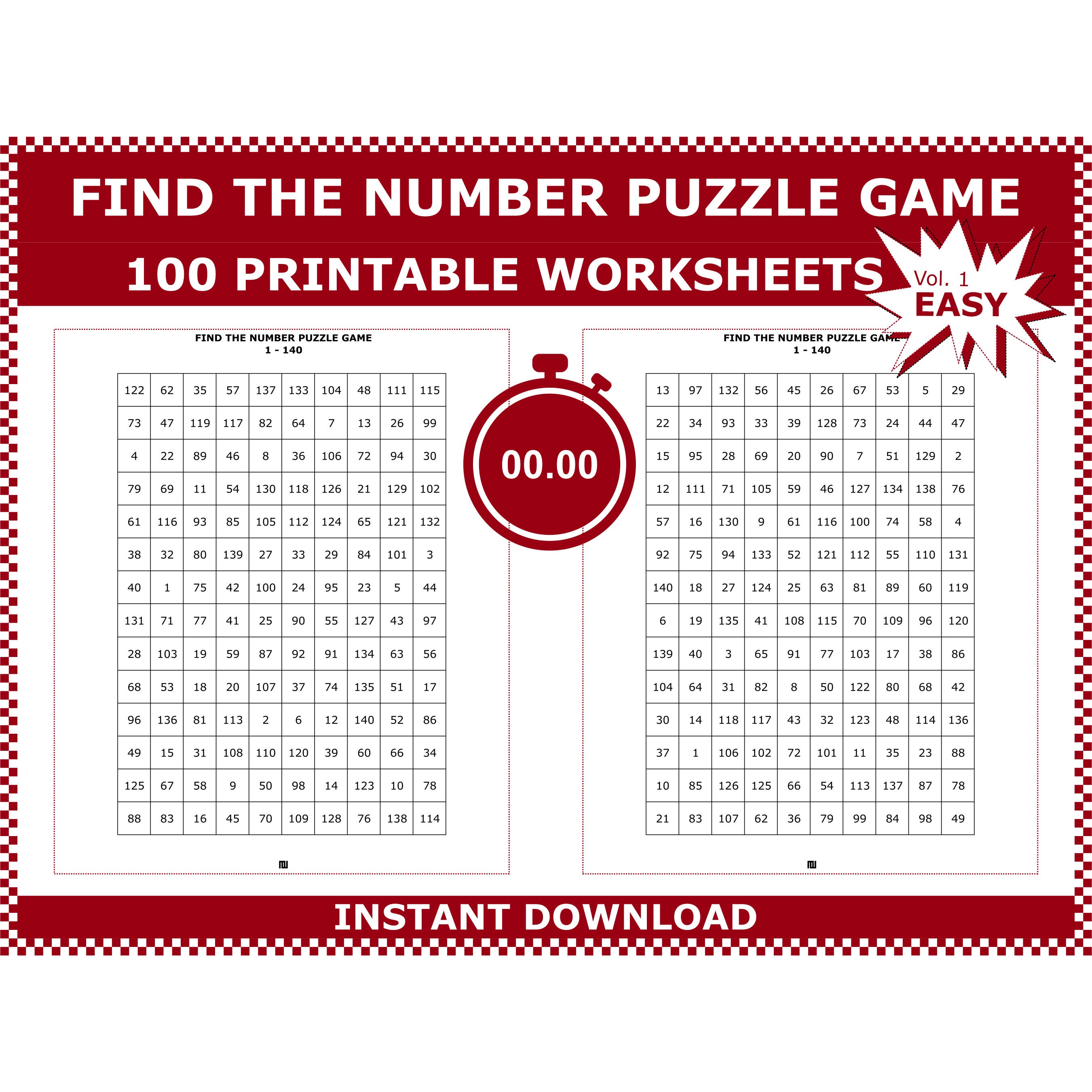 Find the Number Puzzle Game Easy Level. Have Fun Playing This Game With ...