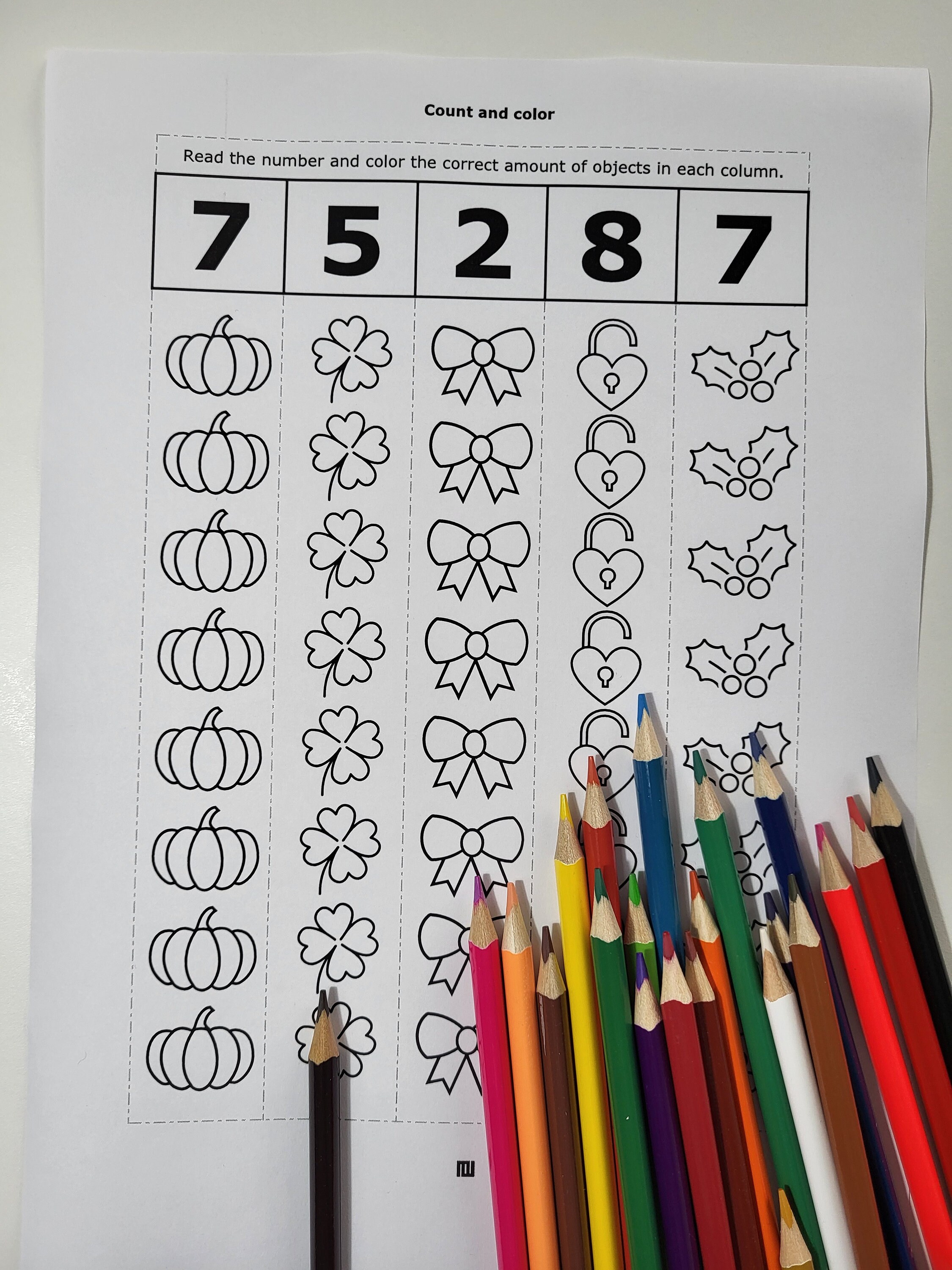 Count and Color Worksheets. Counting Groups 1 8. Counting and Coloring ...