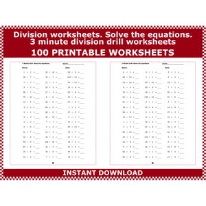 Division Vertically Arranged Division Facts to 100. Vertical Division ...