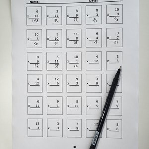Multiplication Facts 1 to 12. Timed Tests, Scored Tests. Multiplication ...