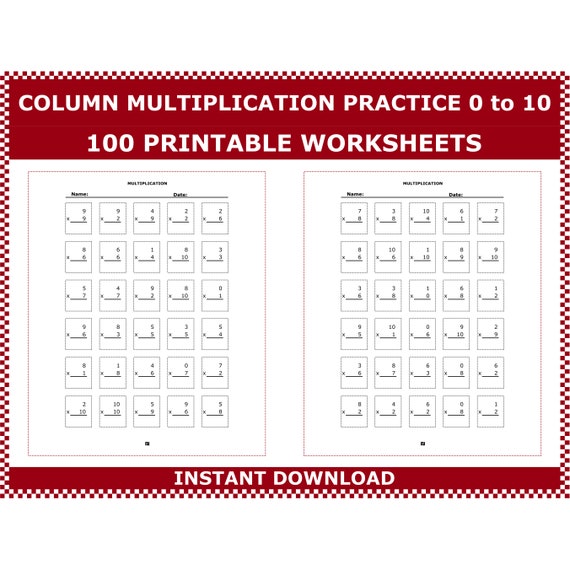 Fun Multiplication Worksheets Grade 4
