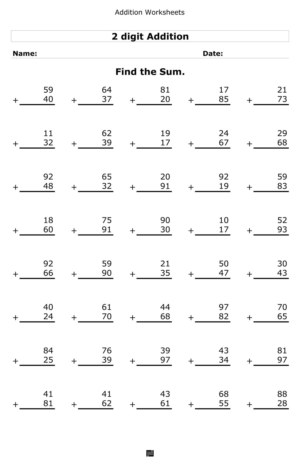 2 Digit Plus 2 Digit Addition. 3 Digit Plus 3 Digit Addition. - Etsy