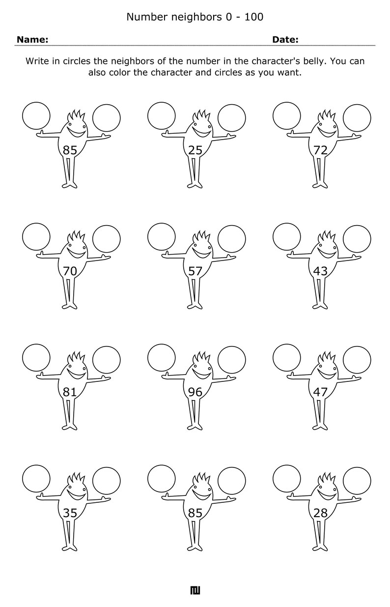 Number Neighbors Before and After Number Sequence. What Comes Before ...