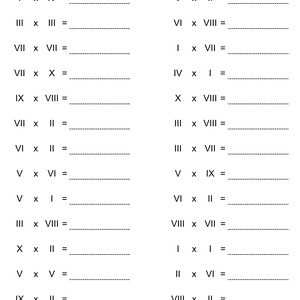Multiplication Using Roman Numerals. Multiplying Roman Numerals ...