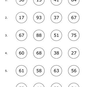 Identify the Biggest Number Worksheets. Color the Circle That Has the ...
