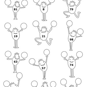 Number Neighbors 0 to 100 Printable Counting Activity for Kids. Number ...