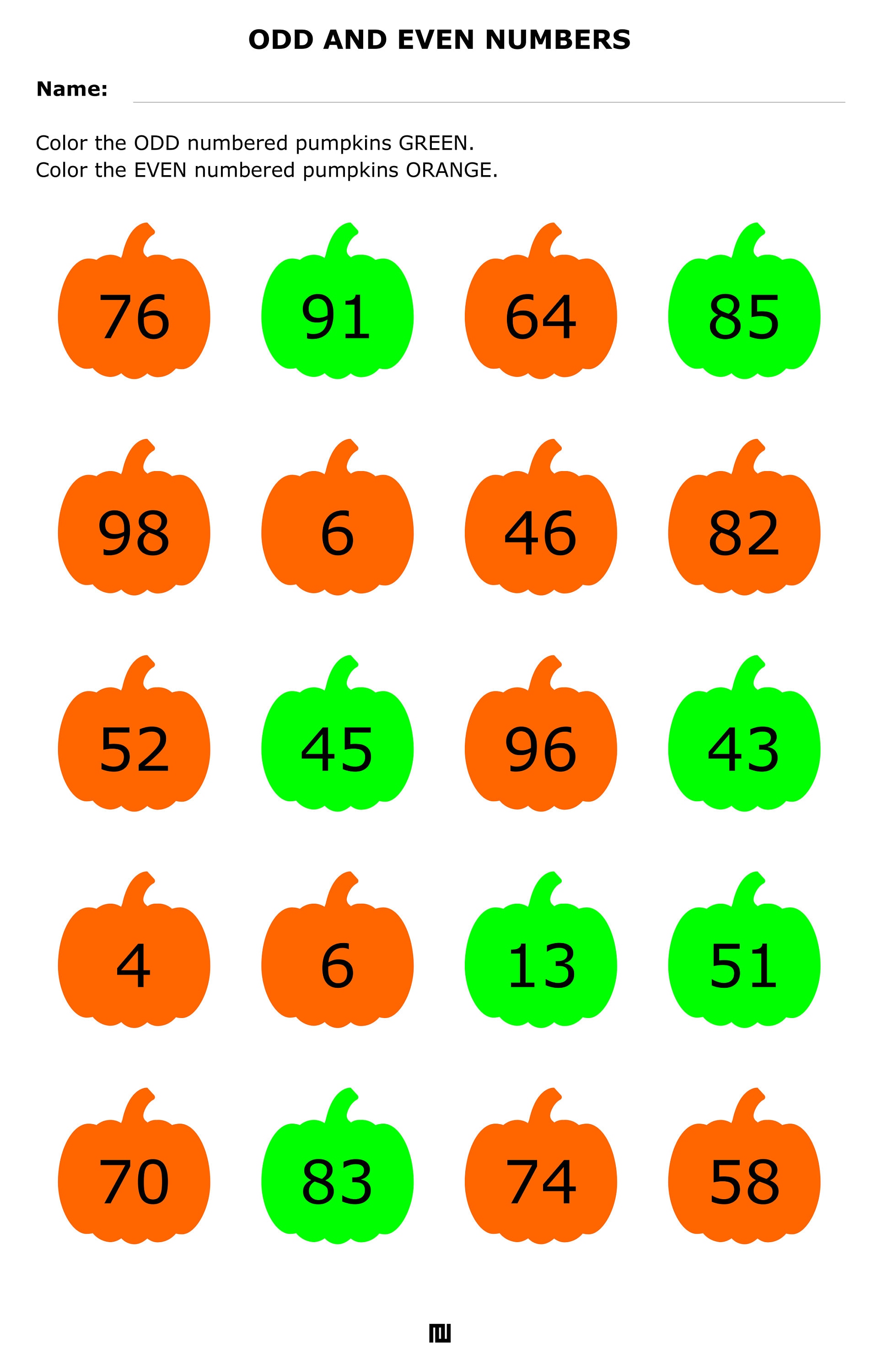 Odd and Even Numbers Math Digital Worksheets Bundle Pack. Activity of ...