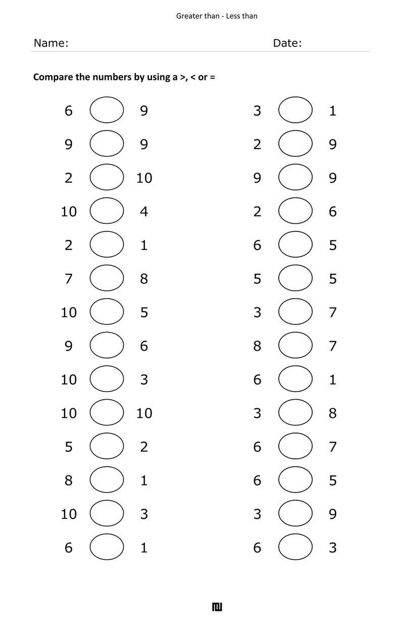 Educational Worksheets. Perfect Bundle for Toddlers and Kids. Compare ...