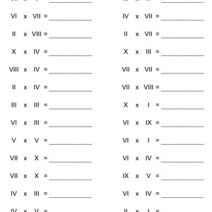 Multiplication Using Roman Numerals. Multiplying Roman Numerals ...