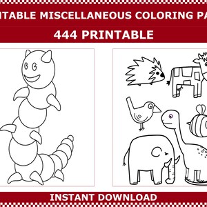 Printable Coloring Pages for Kids. 444 Pages. Assortment of - Etsy