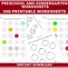 Preschool and Kindergarten Bundle Printable Worksheets. 200 Pages ...