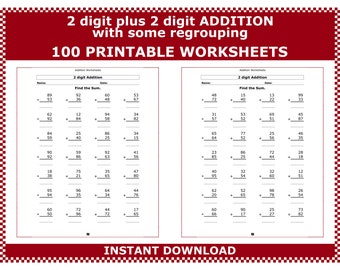 Master Double-digit Addition in 2nd Grade: With and Without Regrouping ...
