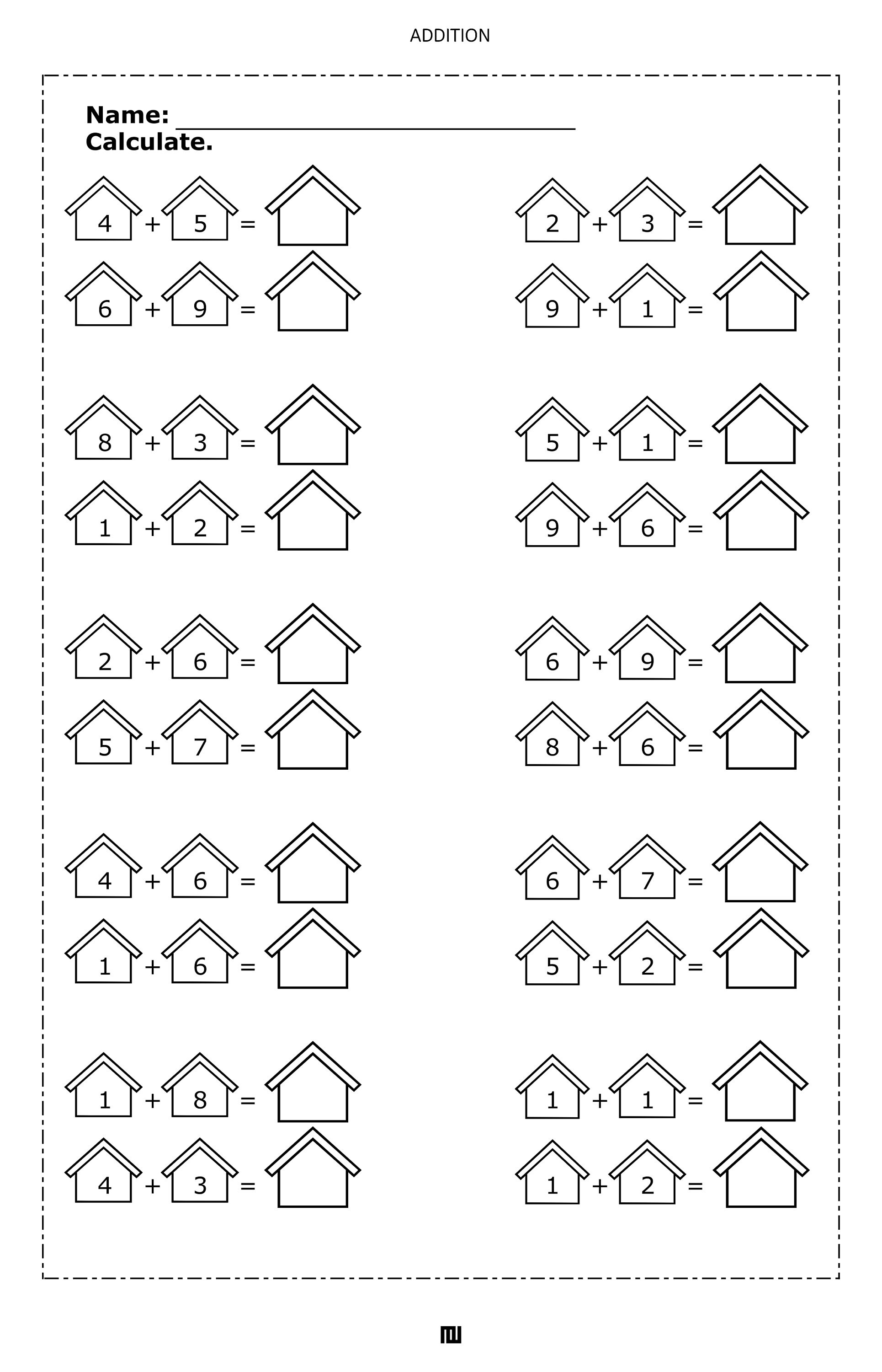 Addition and Subtraction Worksheets. 1 Digit Addition. Adding and ...
