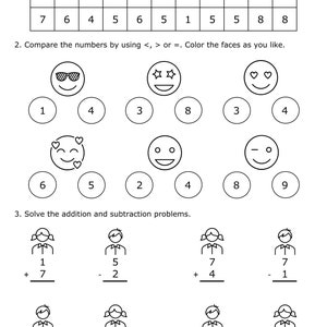 Preschool Worksheets. Find the Number Activity. Compare the Numbers ...