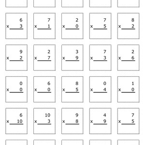 Basic Multiplication Fact Worksheets for Grade 3 and Grade 4 That ...