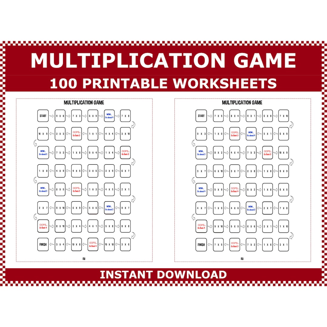 Multiplication Game for Kids and Adults. Practice Math Facts While ...