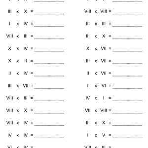 Multiplication Using Roman Numerals. Multiplying Roman Numerals ...