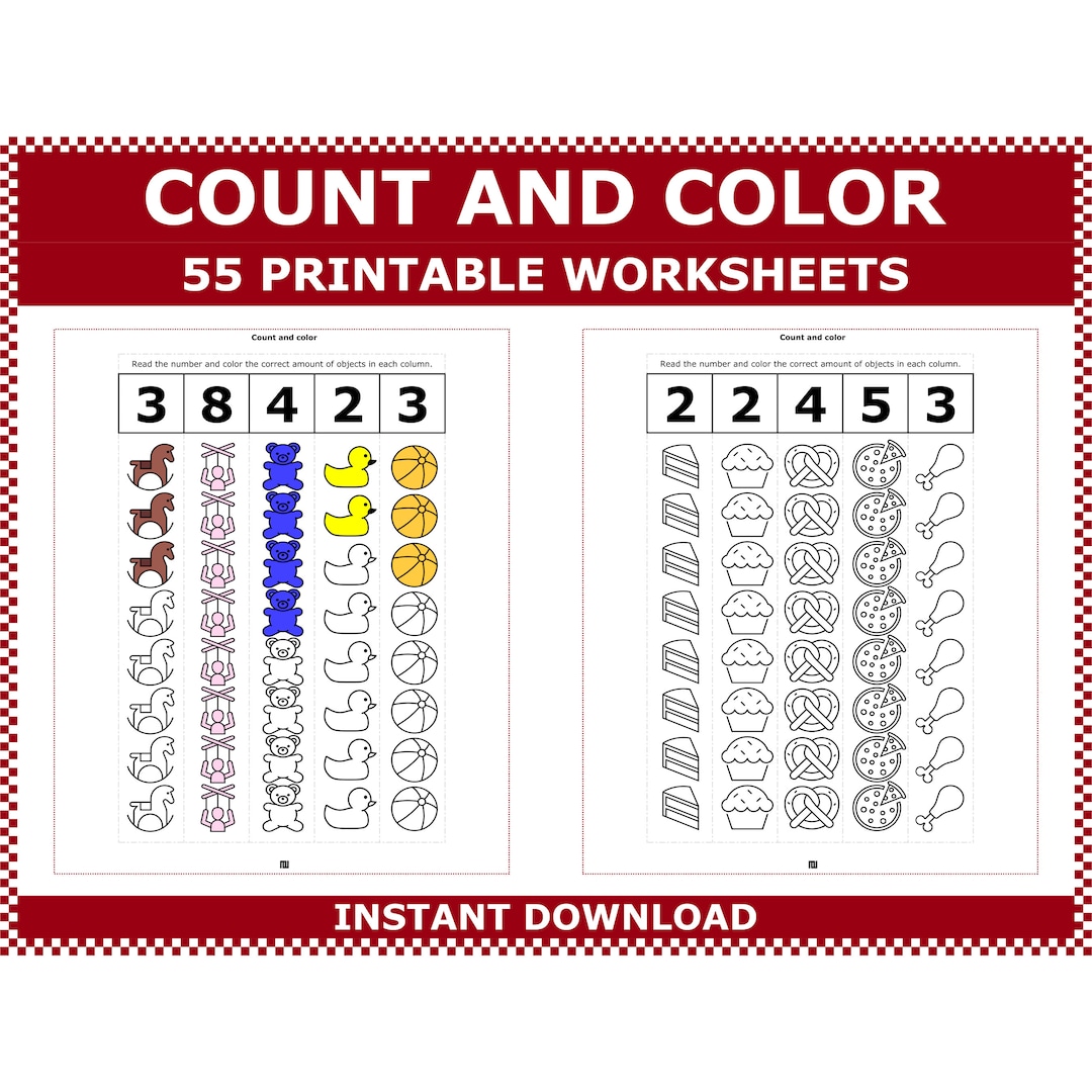 Count and Color Worksheets. Counting Groups 1 - 8. Counting and ...