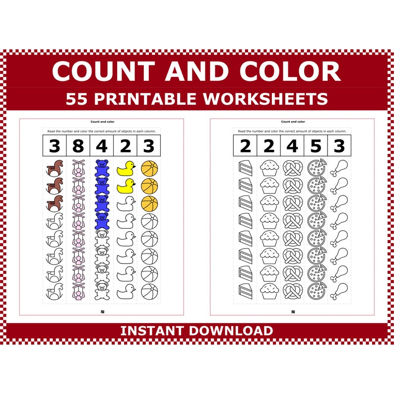 Count and Color Worksheets. Counting Groups 1 - 8. Counting and ...