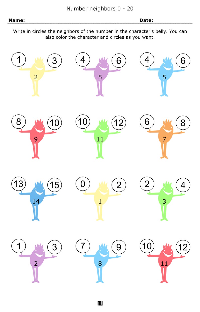 Number Neighbors Before and After Number Sequence. What Comes Before ...
