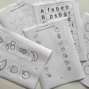 Preschool Worksheets BUNDLE Pack. Letter Recognition, Match, Trace ...