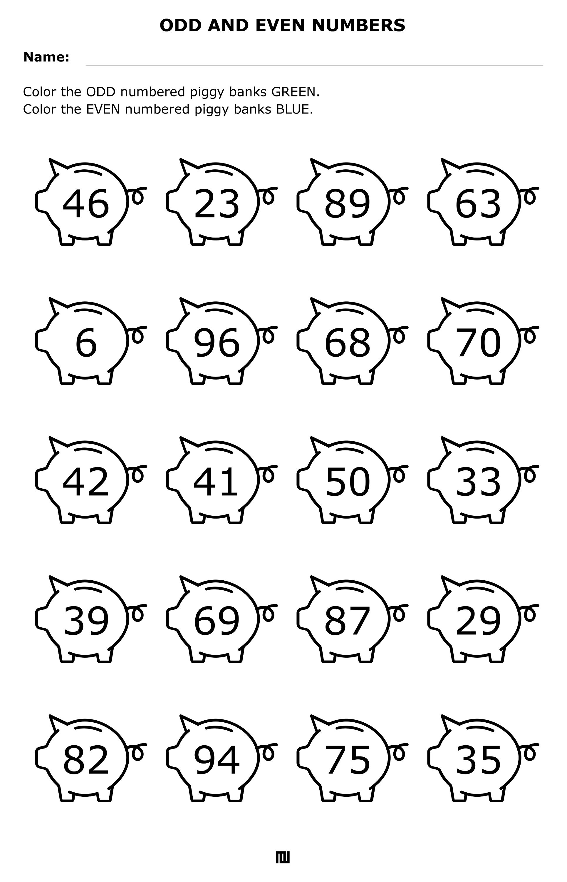 Odd and Even Numbers Worksheets. Learn to Identify Odd and - Etsy