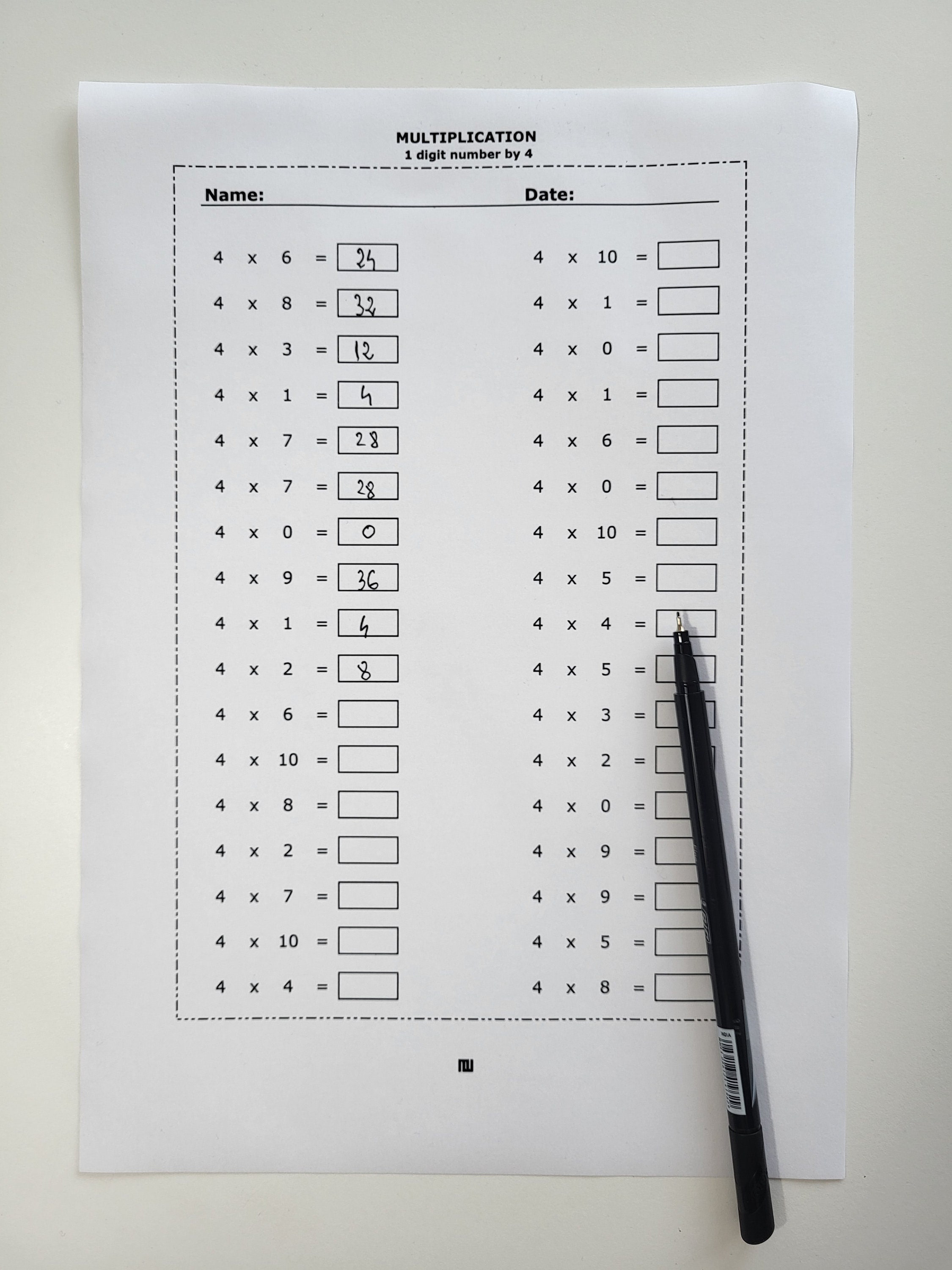 1 Digit by 1 Digit Multiplication Worksheets. Math Drills Digital ...