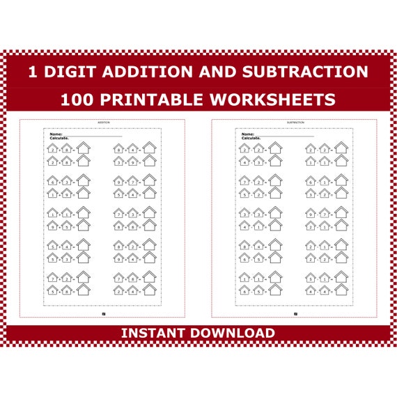 Free Printable Addition And Subtraction Worksheets For Grade 1