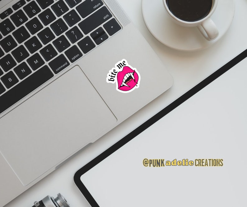 2 X 2 Bite Me Vampire Sticker for Laptop or Water Bottle - Etsy