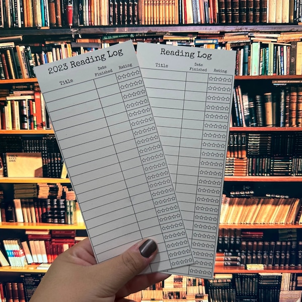 Reading Log Bookmark - Etsy