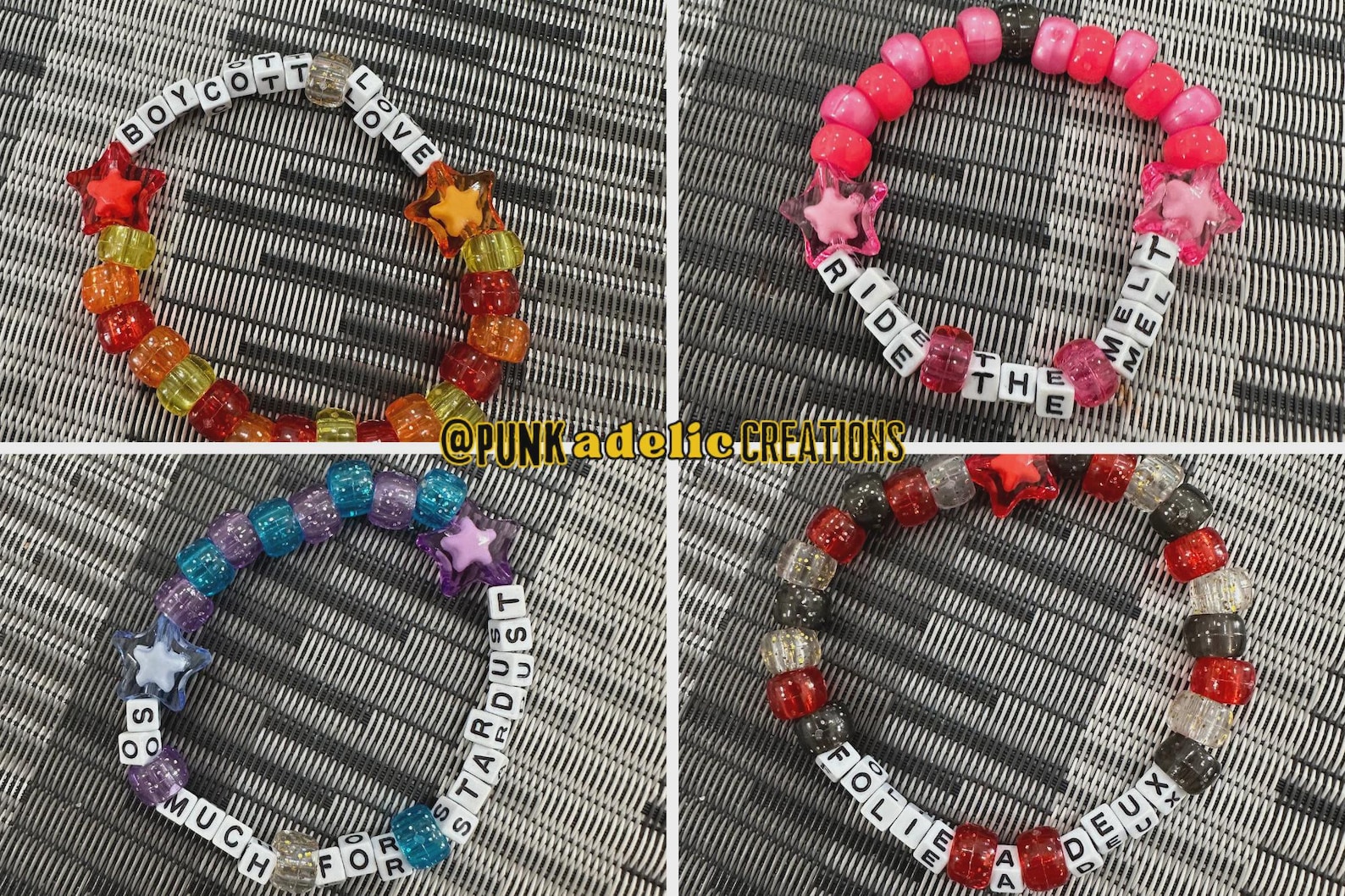 Emo Pony Bead Friendship Bracelet, Alternative Style - Etsy