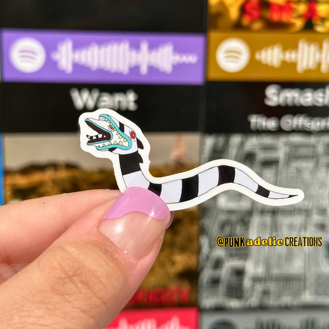 Beetlejuice Sandworm Sticker, Betelgeuse Sticker, Beetle Juice, Tim ...