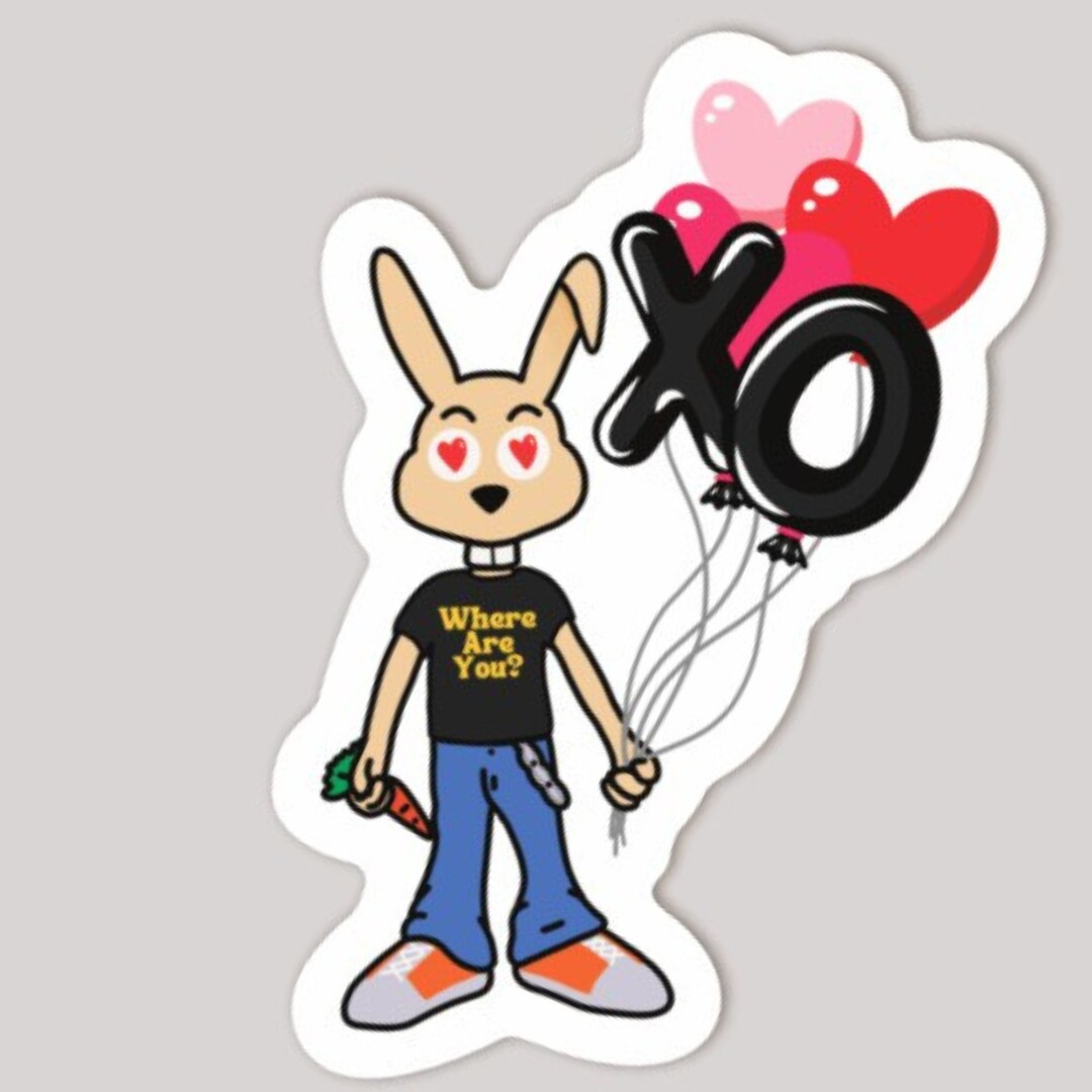 Valentine's Day Blink-182 Bunny Sticker, Blink-182 Sticker, Emo Couples ...