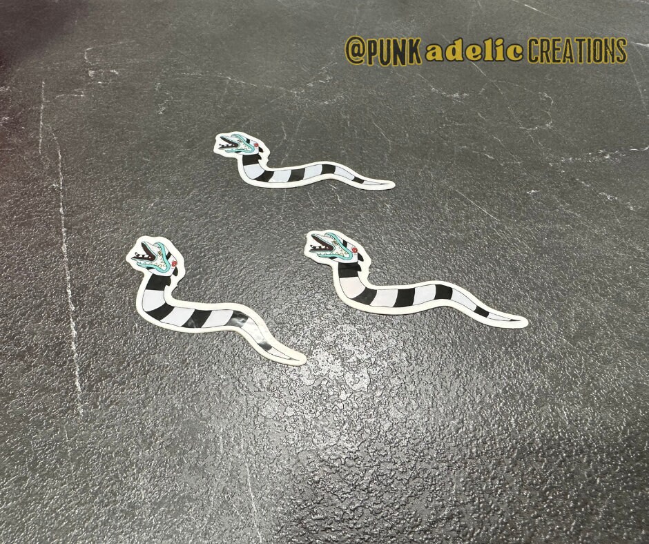 Beetlejuice Sandworm Sticker, Betelgeuse Sticker, Beetle Juice, Tim ...